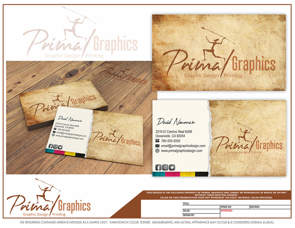 Primal Graphics Business Card - Primal Graphic Design and Printing